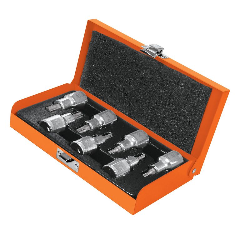 Juego de Copas 7 Piezas Punta Torx T-20 A T-55 Cuadrante 1/2 Pulgada ...