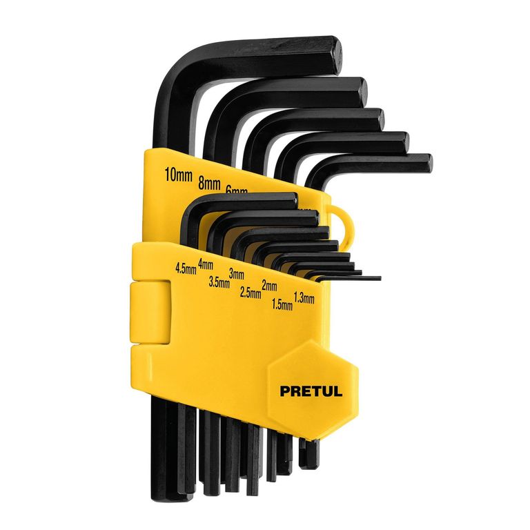 Juego de 13 Llaves Bristol o Allen Métricas con Estuche PRETUL ...