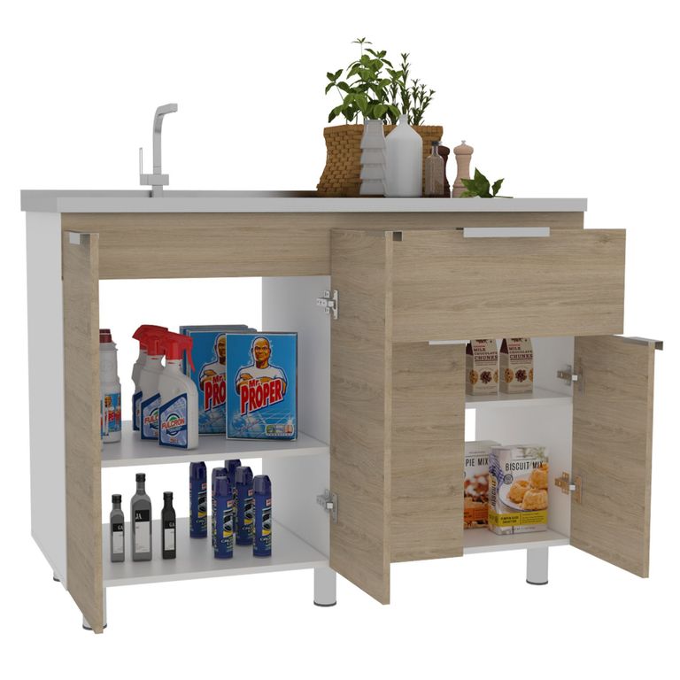 Mueble Inferior Fendi RTA Blanco Rovere 88x120x51.5 cm RTA DESIGN ...