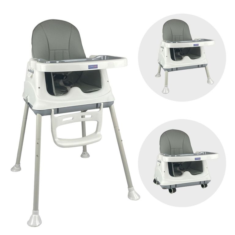 Silla Comedor para Bebé 3 en 1 Zoe Gris HAPPY BABY | falabella.com