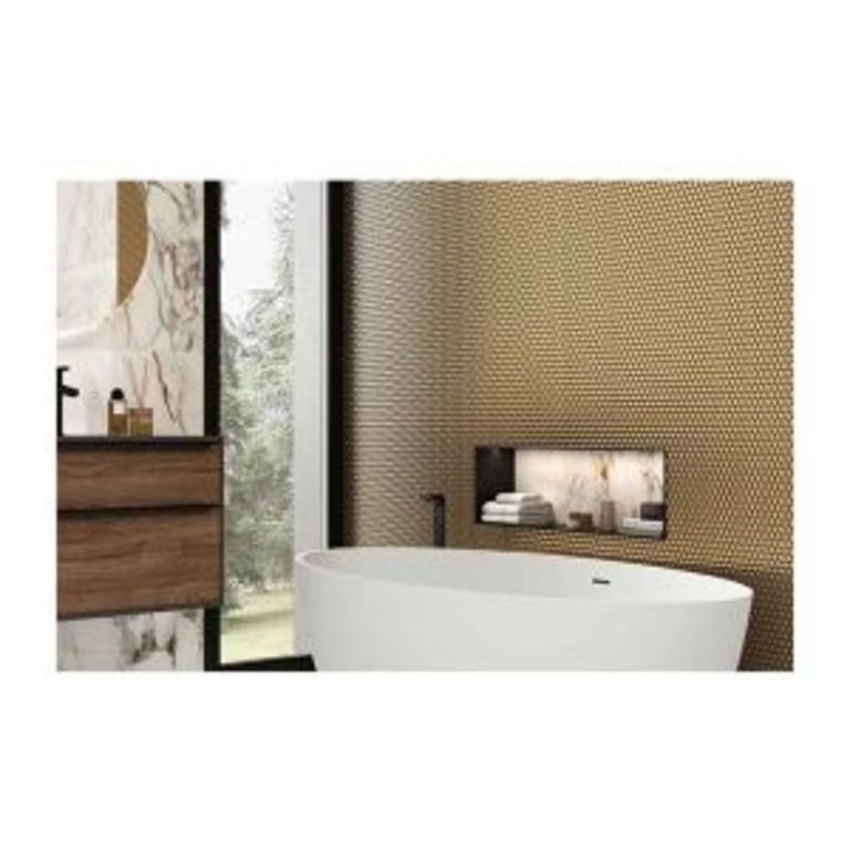Malla Piso Pared Tech Penny Gold 30x30cm xUnidad INTERMATEX | falabella.com