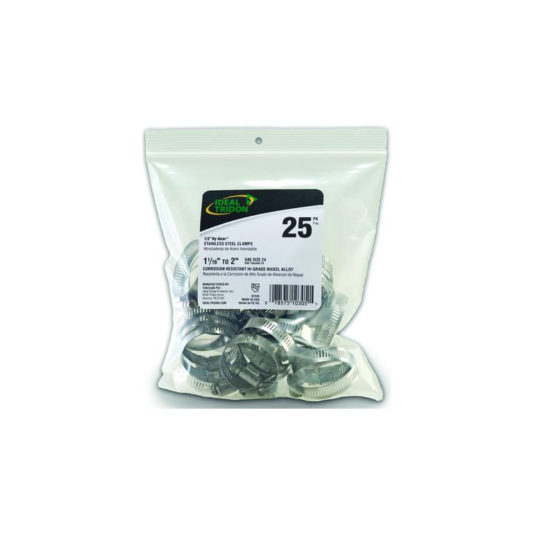 Abrazadera para Manguera Ideal Tridon de Acero Inoxidable con Ajuste ...