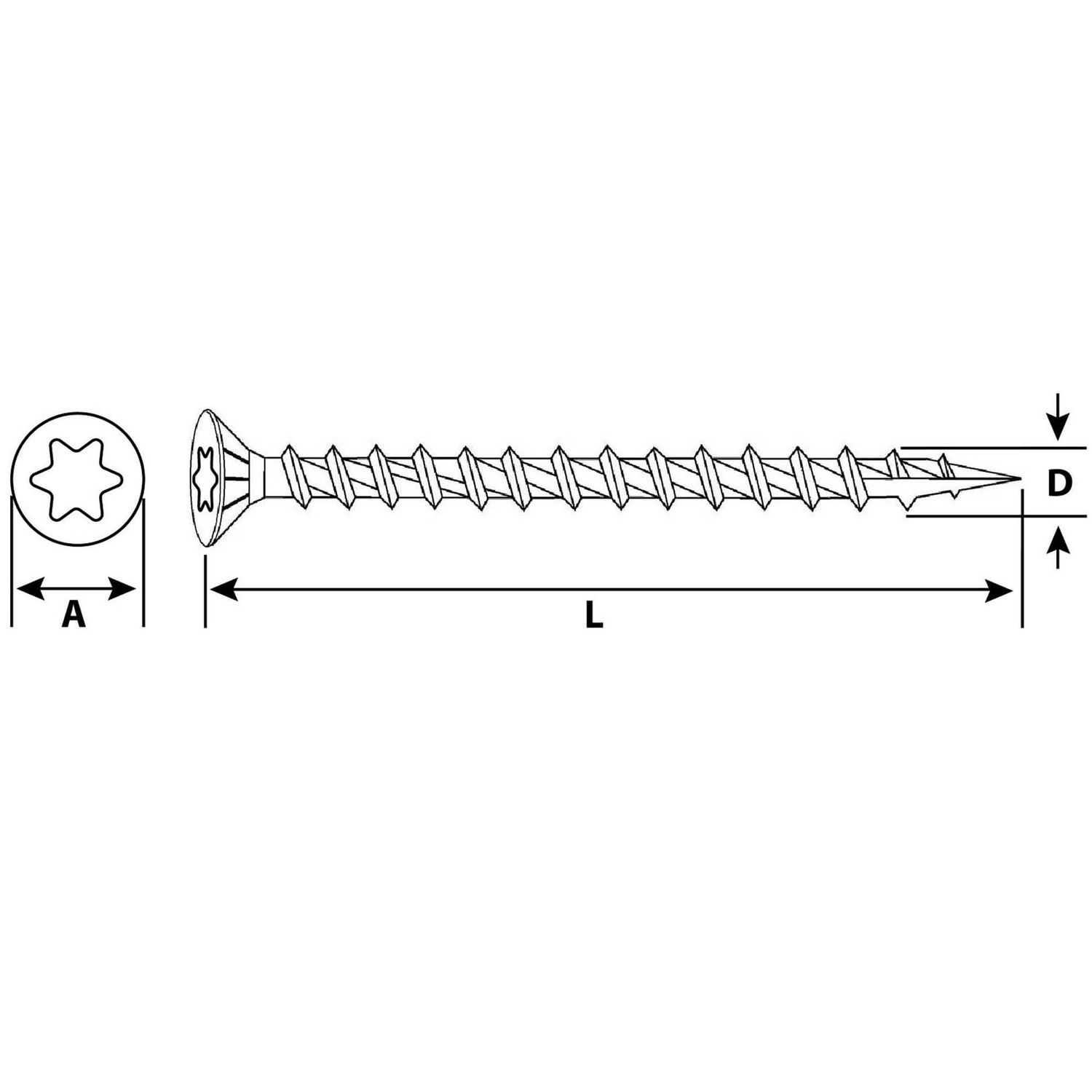 Turbo Screw Torx 6X15/8 4U - Homecenter.com.co
