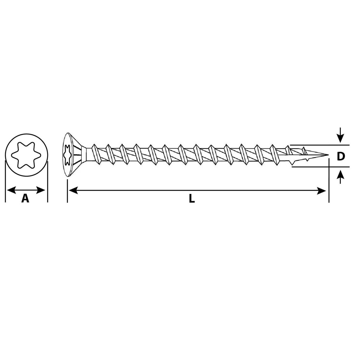 Turbo Screw Torx 8X15/8 4U - Homecenter.com.co