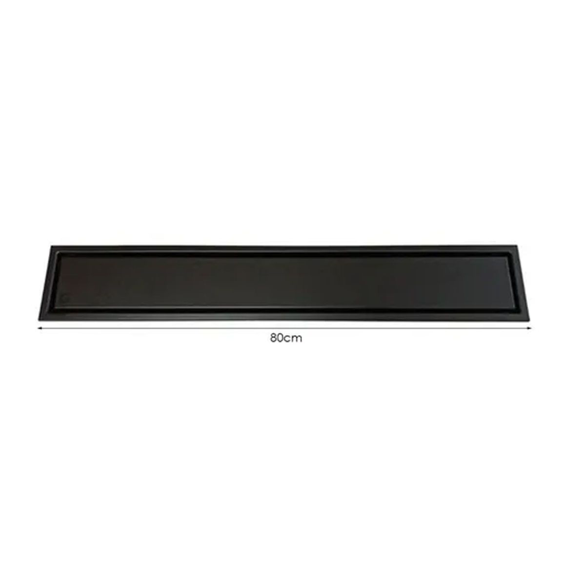 Rejilla Piso Rectangular Invisible de 80cm x 10cm Negro Mate ...