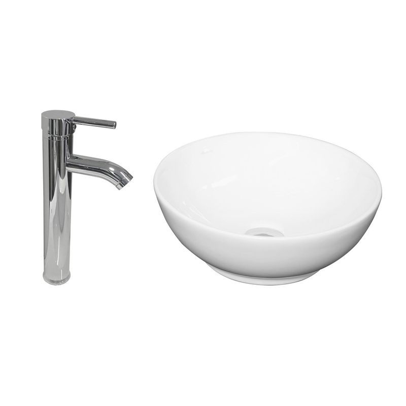 Kit lavamanos vessel bowl 32cm+griferia mezcla GENERICO | falabella.com