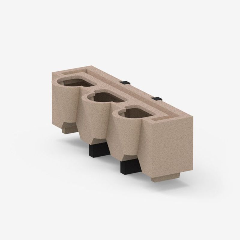 Matera Plástica Rectangular Jardín Verical 1Nivel 19.5X58X19Cm Incluye Soporte Arena FORA ...