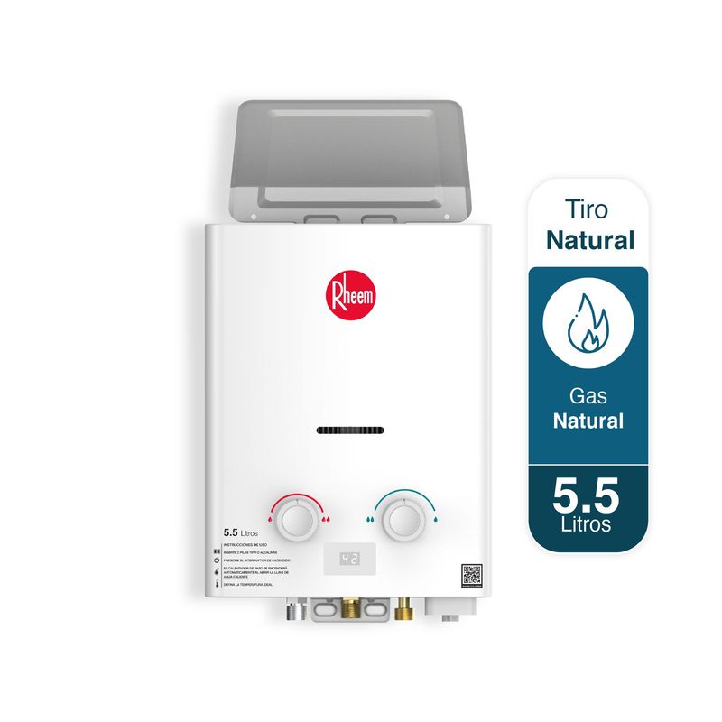 Calentador 5.5 Litros Gas Natural Tiro Natural Rheem RHEEM | falabella.com