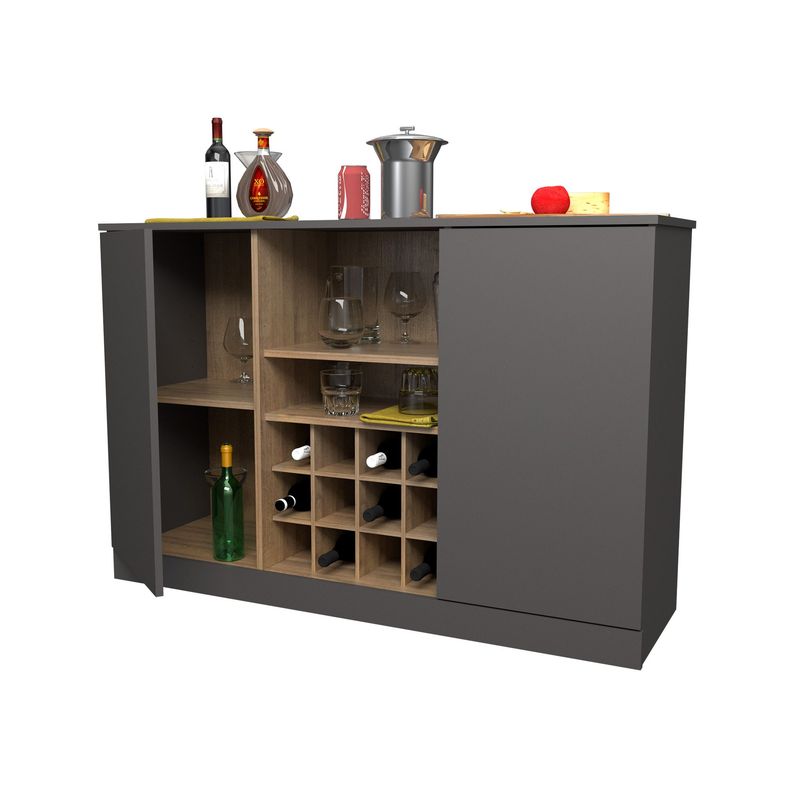 Mueble Bar 80x120x37.5 cm Gris-Amaretto INVAL | falabella.com