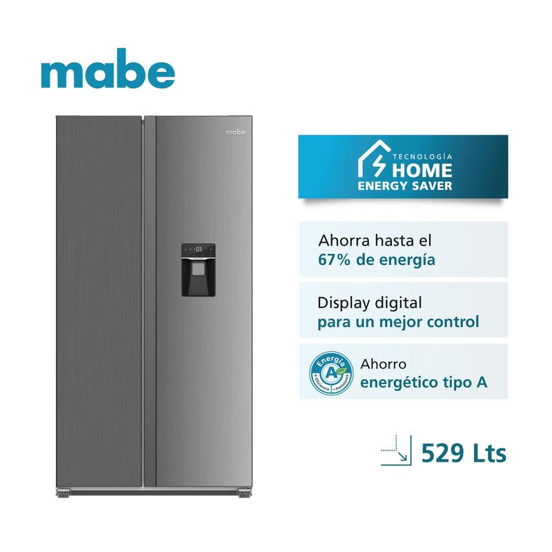 Nevecón Side By Side 565 Litros MSL521QMLSS0 Gris MABE | falabella.com
