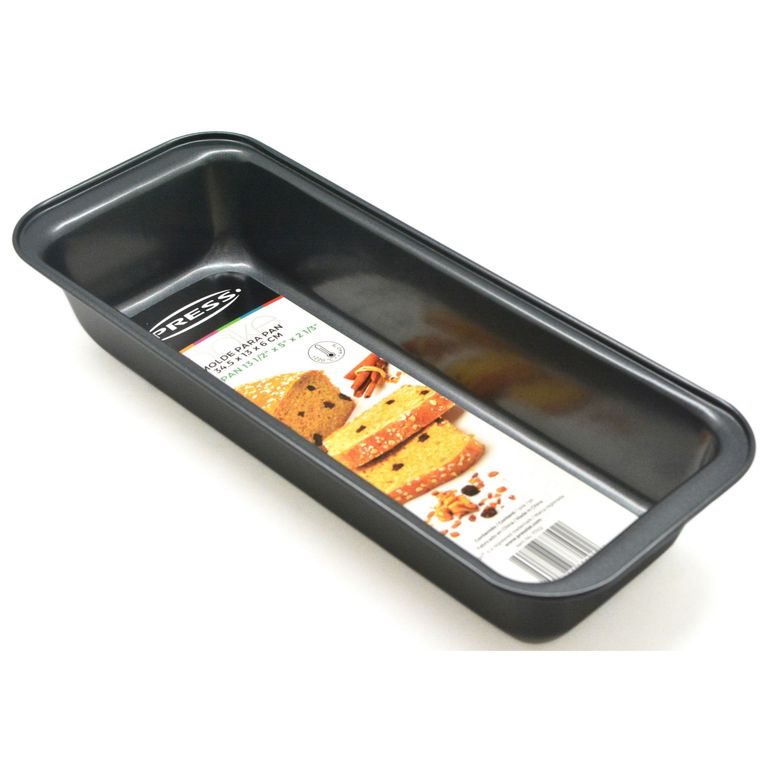 Molde Rectangular para Pan Ponque Torta 34.5x13x6cm Press 77102 Gris ...