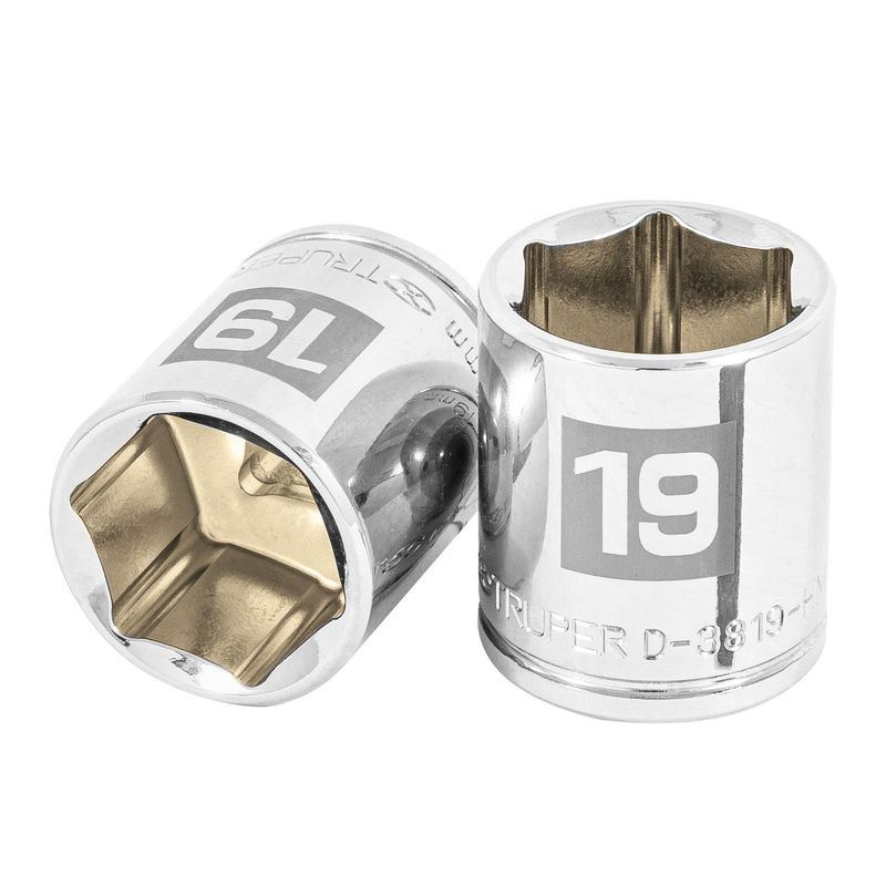 Copa Estándar 19 mm de 6 Puntas Cuadrante de 3/8 Pulgadas Truper TRUPER ...