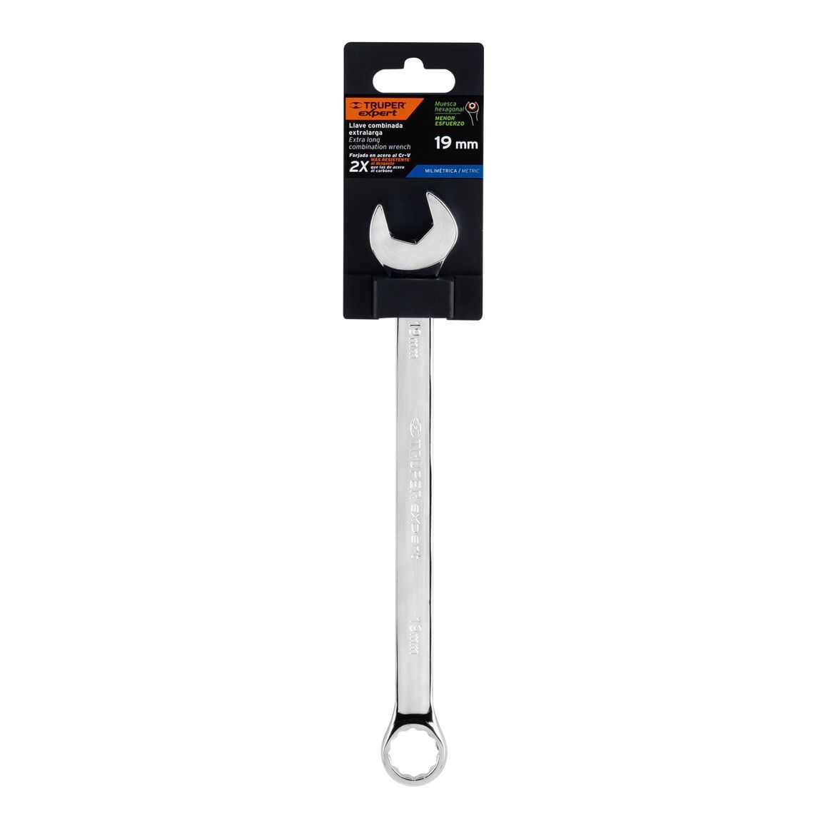Llave Mixta Extralarga de 19 mm Largo 278 mm Uso Rudo Truper ...