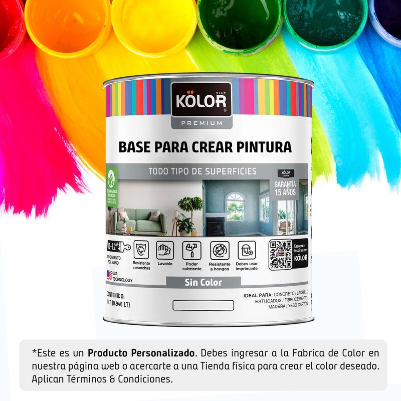 Base Pastel Mate 1 gl Kolor Interior Premium | falabella.com