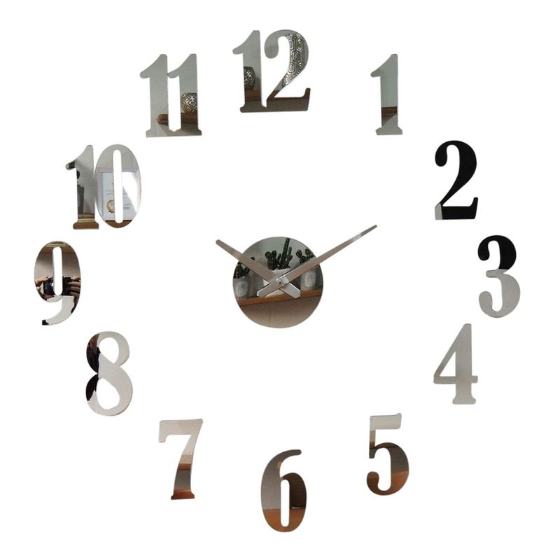 Reloj De Pared 3d Acrílico 70x70 Cm Plata Amsterdam | falabella.com