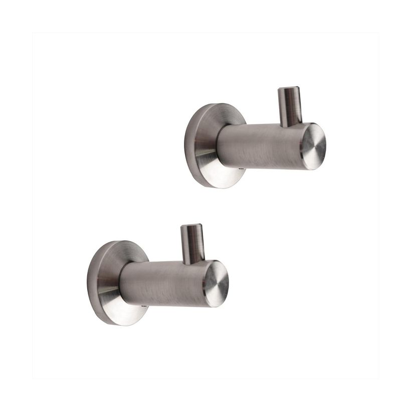 Pack x2 Percheros Inoxidable y soporte Metal Acero 304 Satinado ...