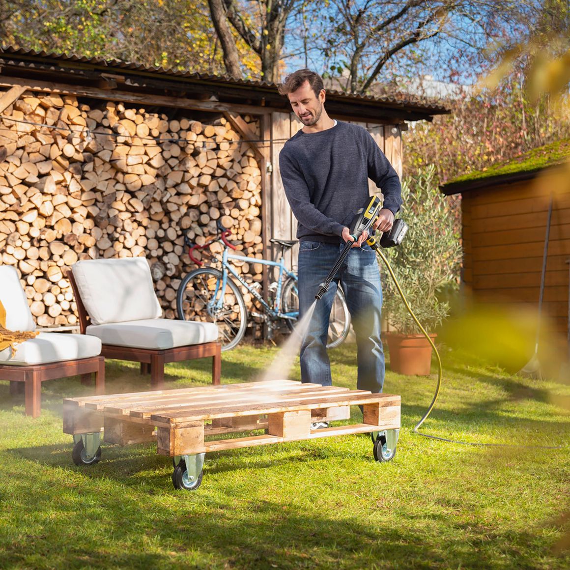 Hidrolavadora Inalámbrica 18V Karcher 348Psi 3.3Lt/min 1Batería ...