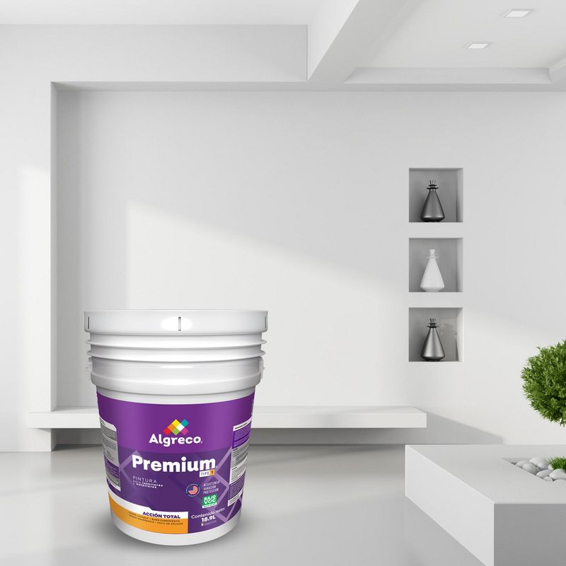 Pintura Premium Súper Lavable 5 Galones Blanco Almendra ALGRECO ...