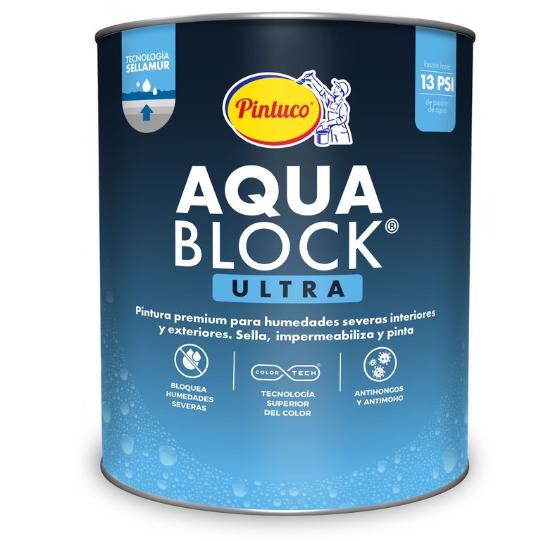 Pintura Para Humedades Base Pastel Aquablock Ultra 1 Galón PINTUCO ...