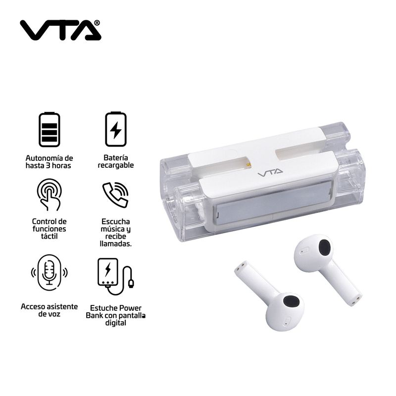 Audifonos Recargables Con Estuche Tws Vta VTA PLUS | falabella.com