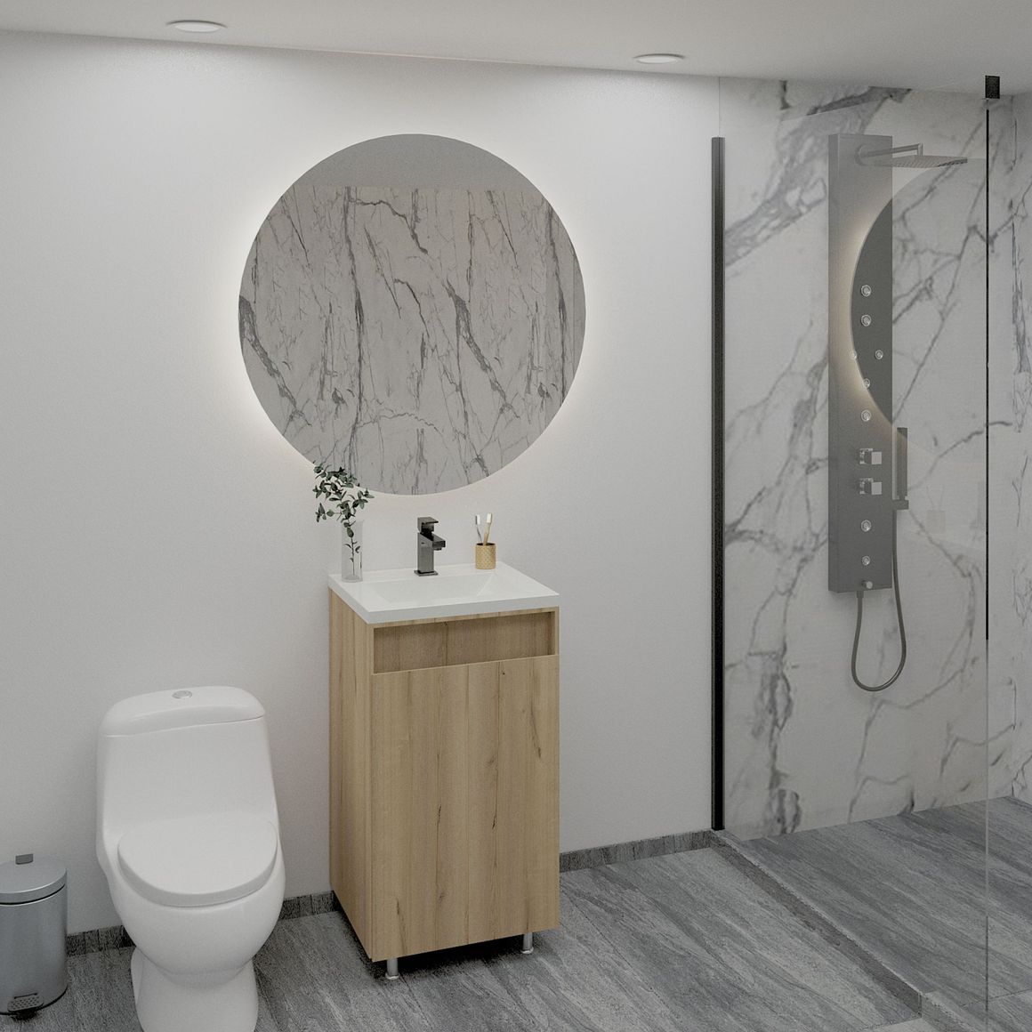 Lavamanos Indiana 60X45 Blanco - Homecenter.com.co