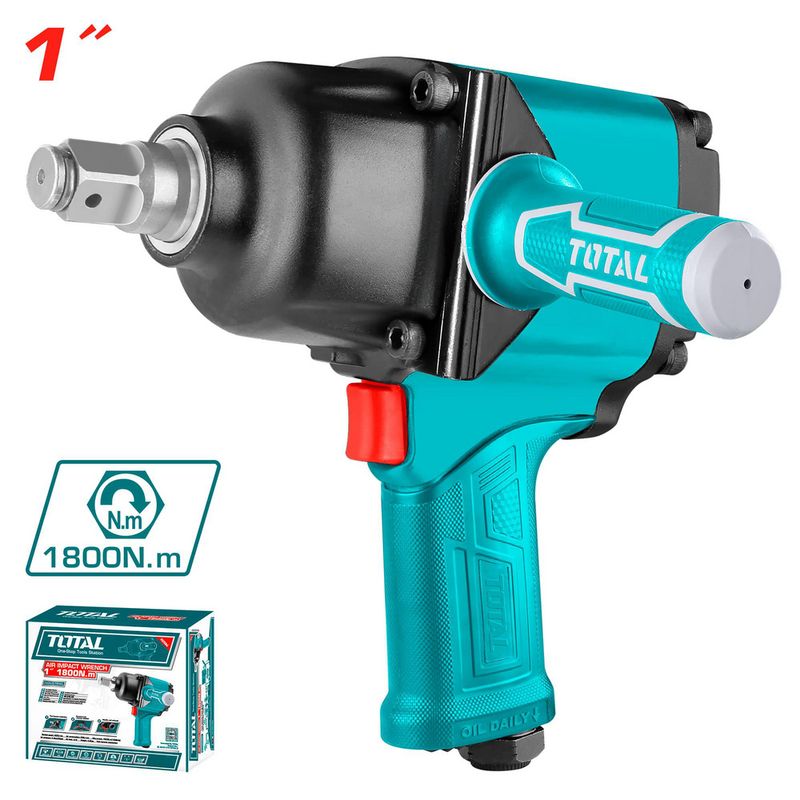 Pistola de Impacto Neumática 1 Pulgada 9 CFM 90 PSI 1800 Nm 4000 RPM ...