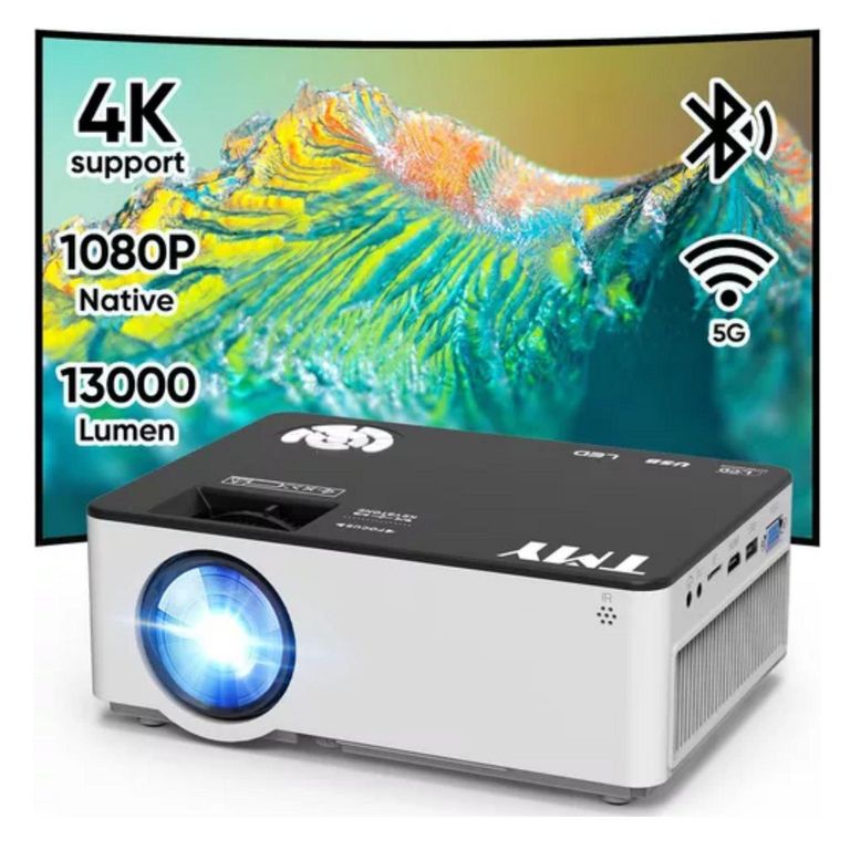 Proyector Wifi 5g Con Bluetooth 5.1 Proyector 9000 Lúmenes 52 BITS ...