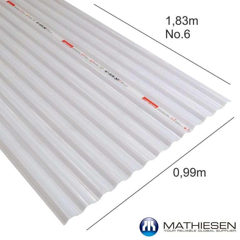 Teja Greca Opal N6 1.83X0.99 cm 0.5 mm Policarbonato MATHIESEN ...