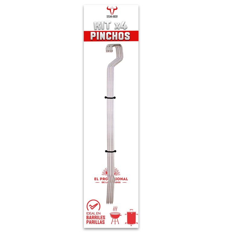 Set x 4 Pinchos Universal para cualquier tipo de Asador - Barril ...