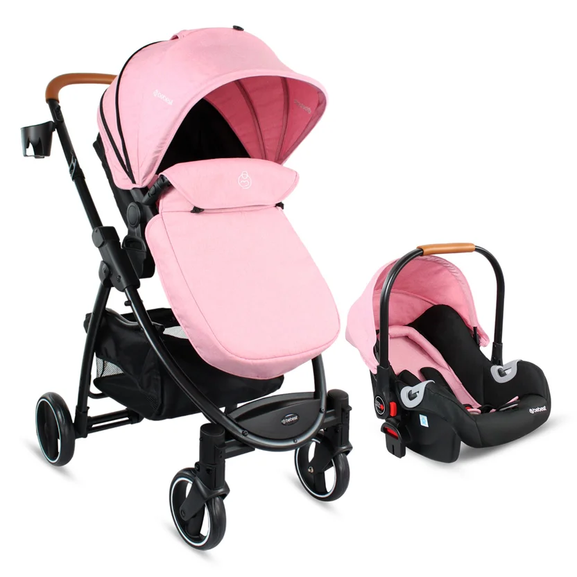 Coche para Bebé con Portabebe Travel System Alfa Rosado Bebesit ...