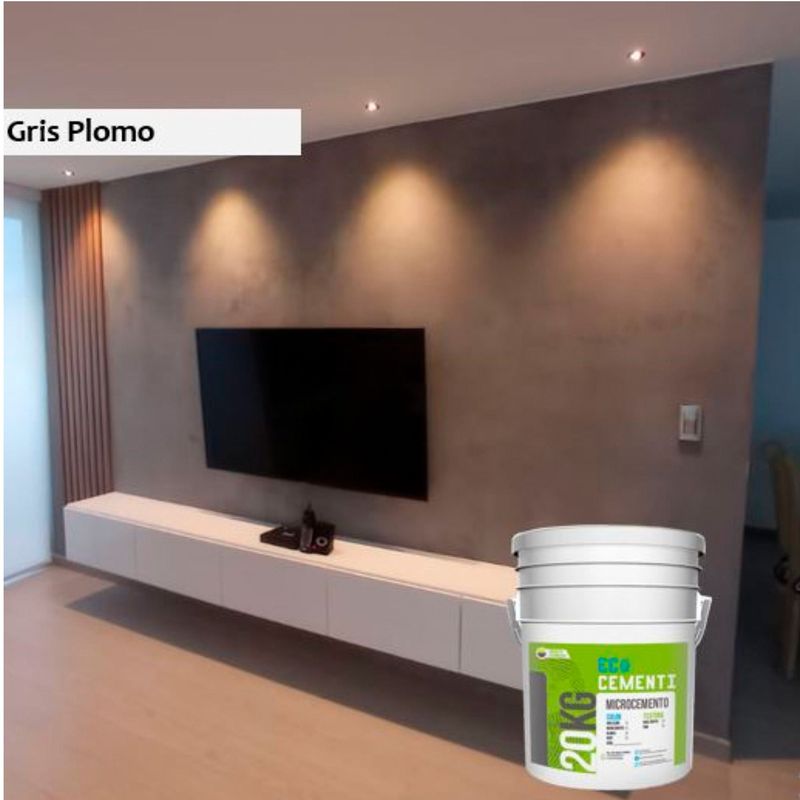 Microcemento Rustic Para Fachadas, Muros Y Pisos En Color Gris Plomo 20 ...