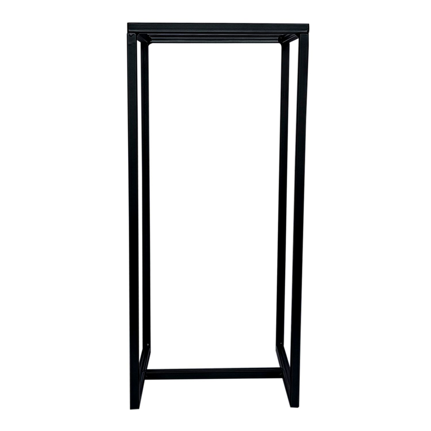 Base Matera Cuadrada Hierro 24x50 Cm Negro Industrial - Homecenter.com.co