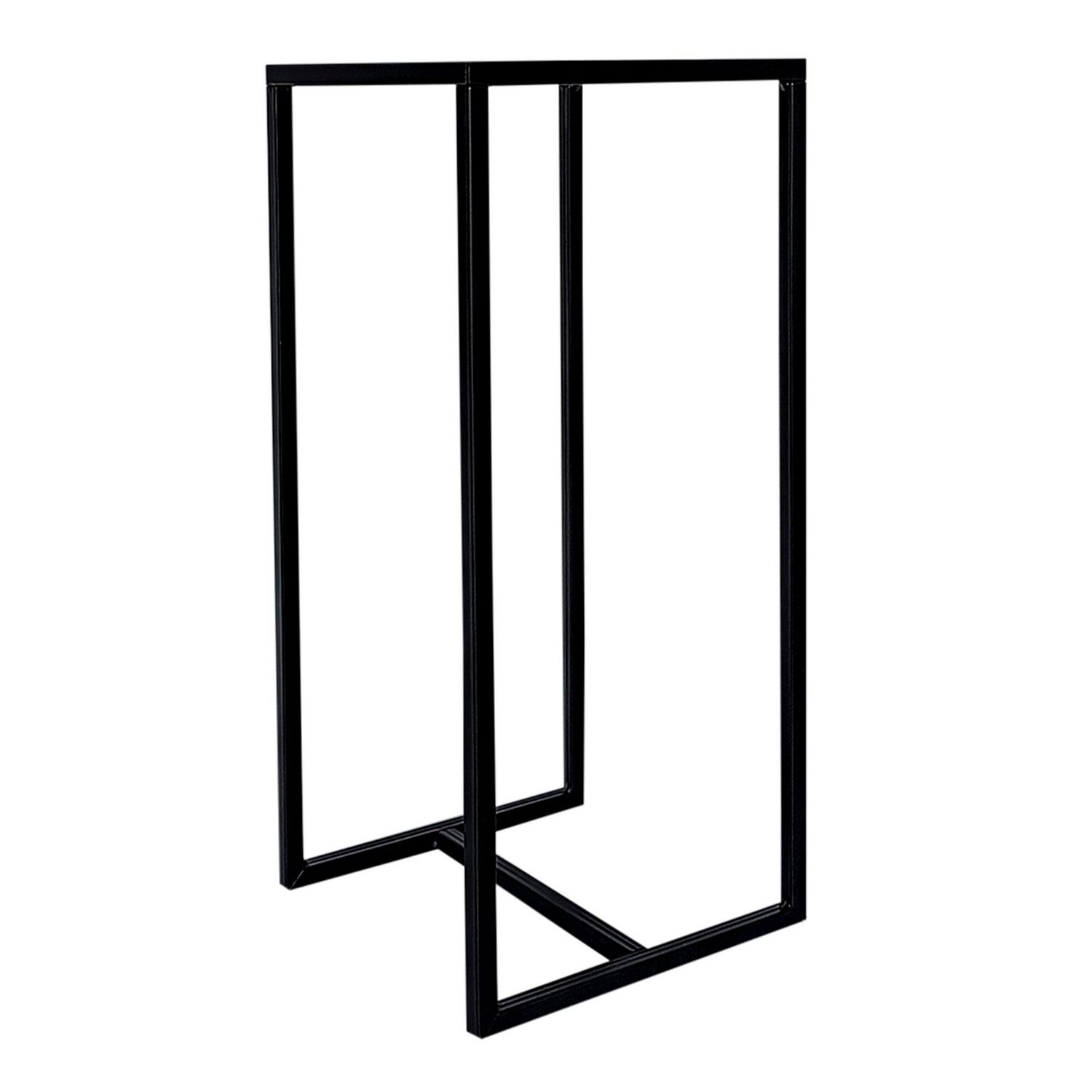 Base Matera Cuadrada Hierro 24x50 Cm Negro Industrial - Homecenter.com.co