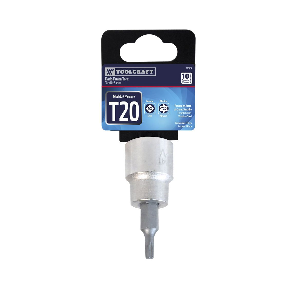 Copa Punta Torx T20 en Acero Cromo Vanadio y Mando 1/2 Pulgada ...