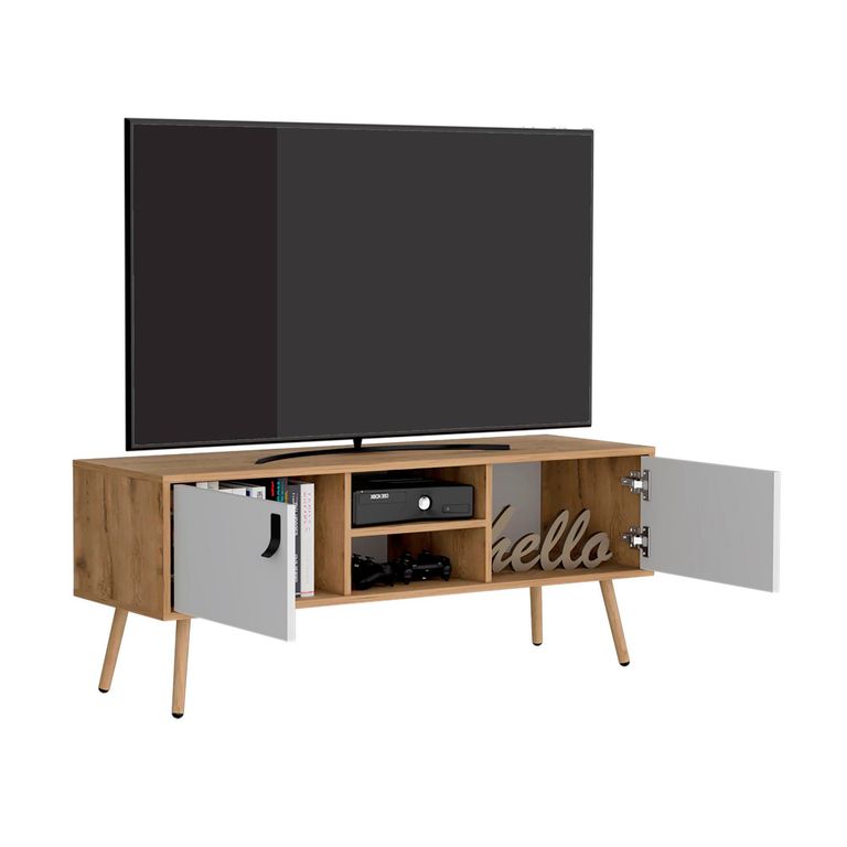 Rack para TV 50'' 121x48 Huna Rta Macadamia Blanco RTA DESIGN ...