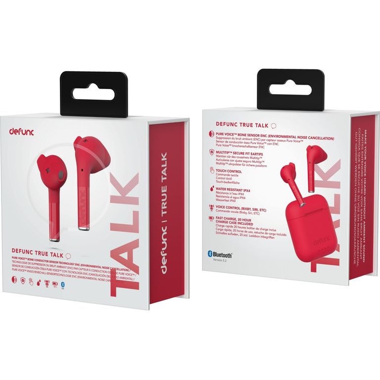 Audífonos Bluetooth 5.2 Cancelación 20 Horas de Uso Contra Agua Rojo ...