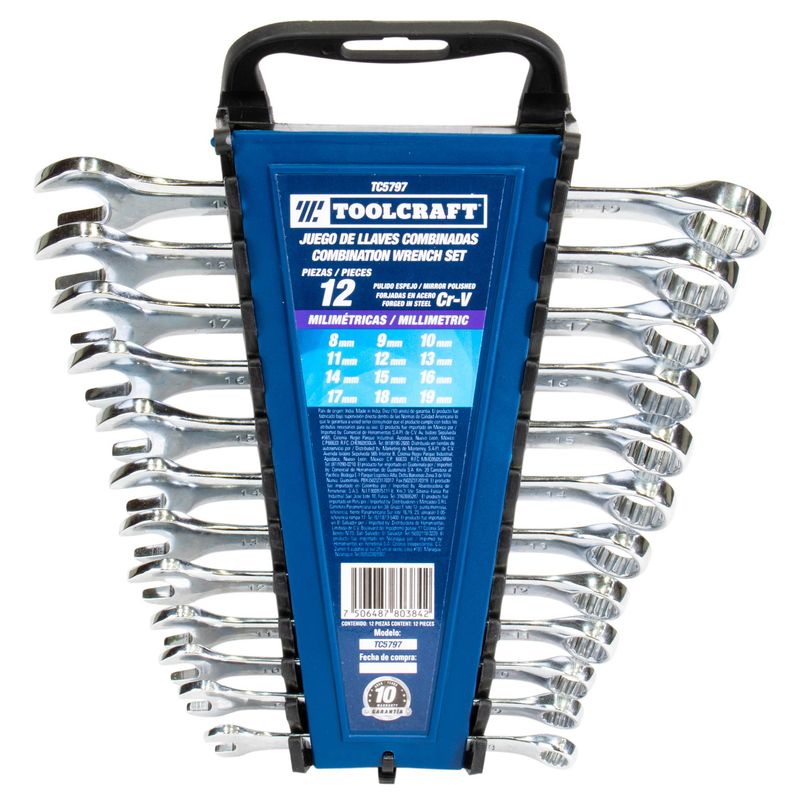 Set 10 Llaves Combinadas 8 mm hasta 19 mm Estuche Toolcraft TOOLCRAFT ...