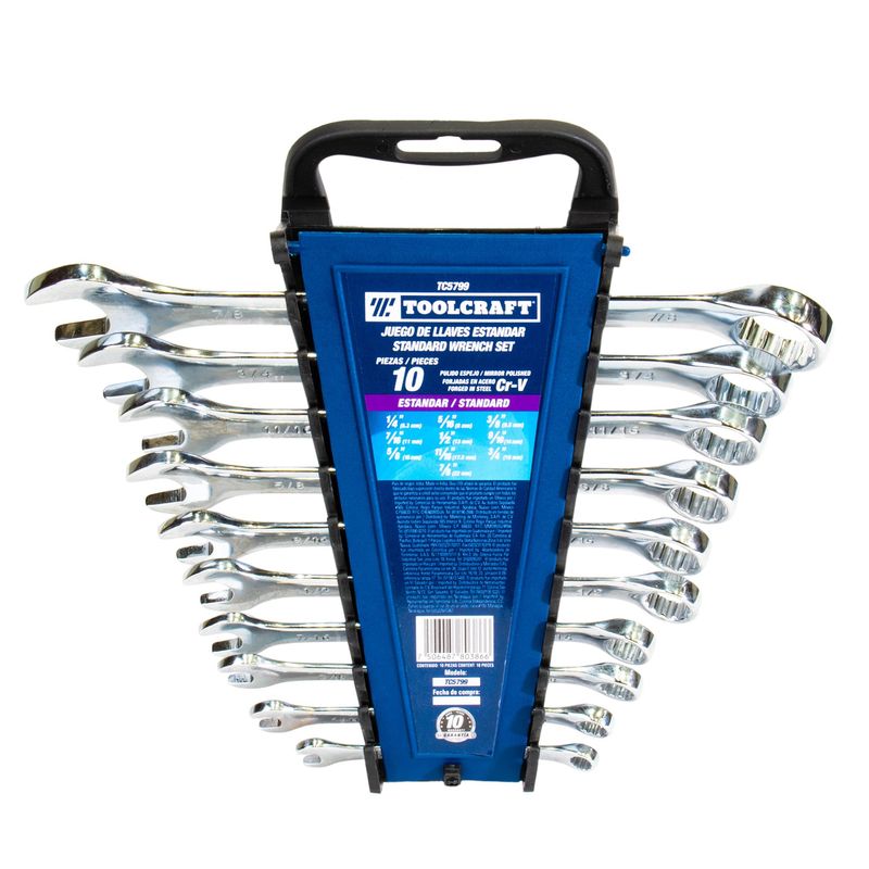 Set 10 Llaves Combinadas 1/4'' hasta 3/4'' Estuche Toolcraft TOOLCRAFT | falabella.com