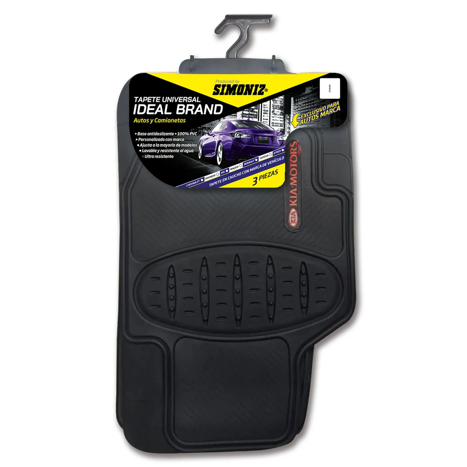Tapete Universal Kia Pvc Negro 3Pzs - Homecenter.com.co
