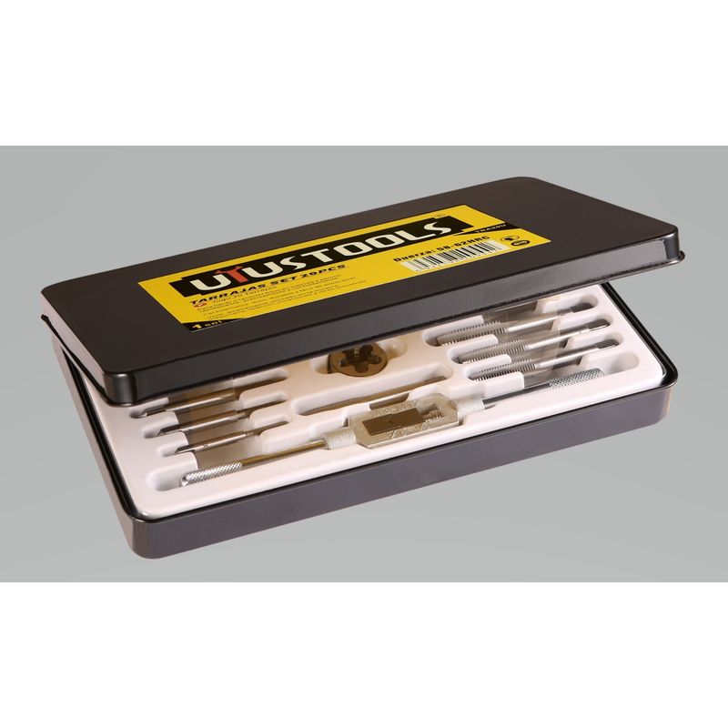 Juego de Machuelos y Tarrajas Profesional 20 Piezas con Estuche ...