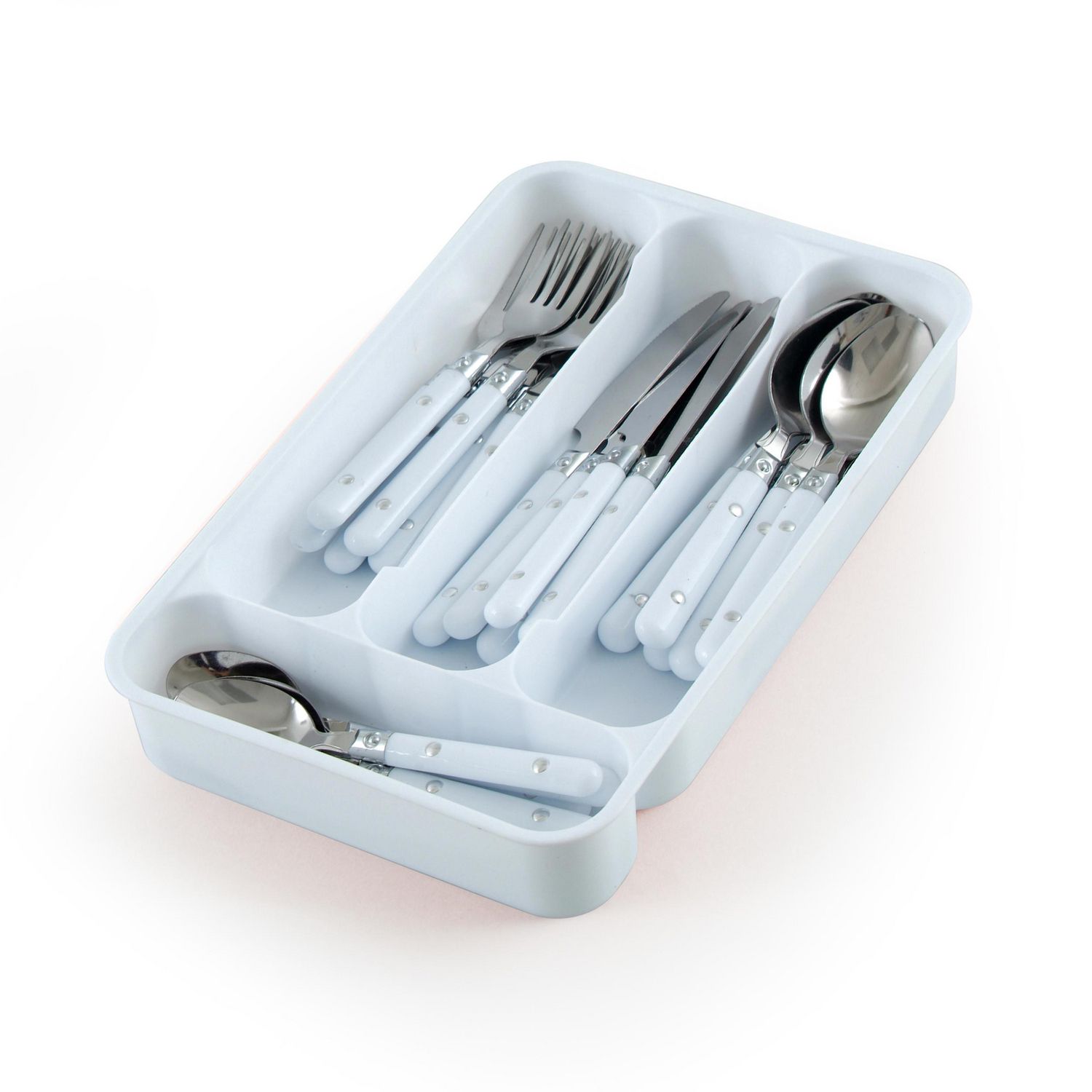 Set de Cubiertos Casual Living 24 piezas Mango Plástico Cubiertero ...