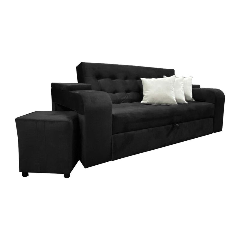 Sofá Cama Magno Negro 45x220x190 cm MUEBLES COLOMBIA MUCOL | falabella.com