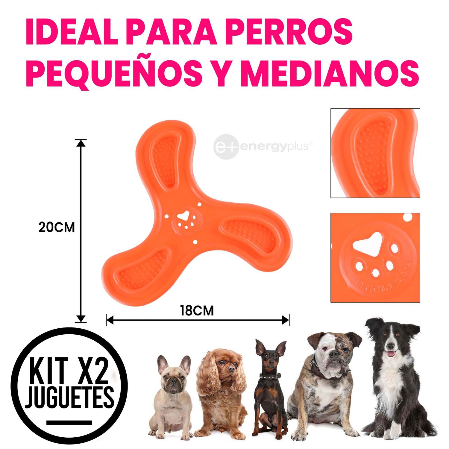 Kit X2 Boomerang De Goma Perros Resistente Naranja Verde - Homecenter ...