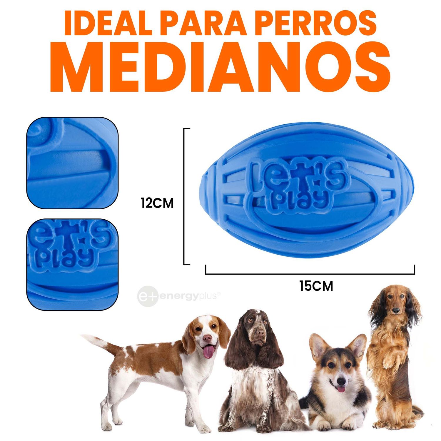 Juguete Para Perro Balón Ovalado Y Chillón Azul - Homecenter.com.co