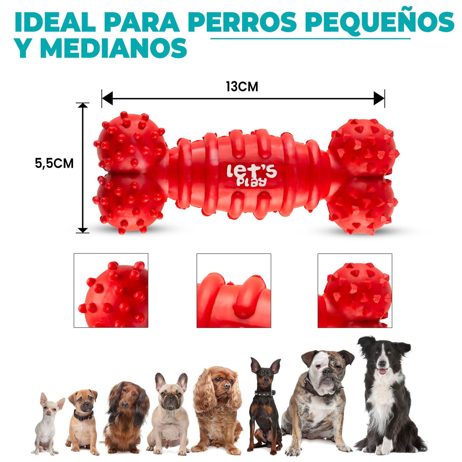 Hueso Goma Antisarro Perros Peq Y Medianos Rojo - Homecenter.com.co