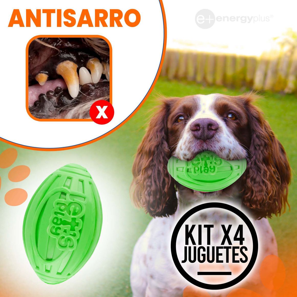 4 Juguetes Para Perro: Balón Ovalado y Chillón - Homecenter.com.co