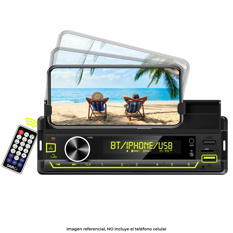 Radio Carro Bluetooth Usb Con Soporte Celular | falabella.com