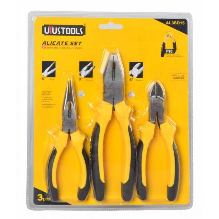 Juego de Alicates de Corte y Universal 3 Piezas Uso Profesional ...