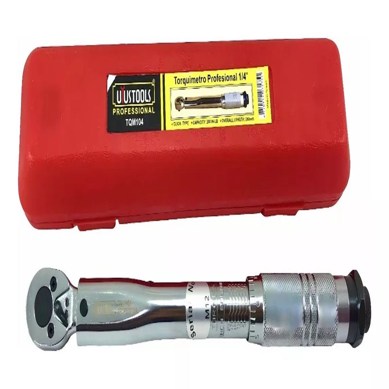 Torquímetro Profesional Cuadrante de 1/4 Pulgada 200 lb Largo 28 cm ...