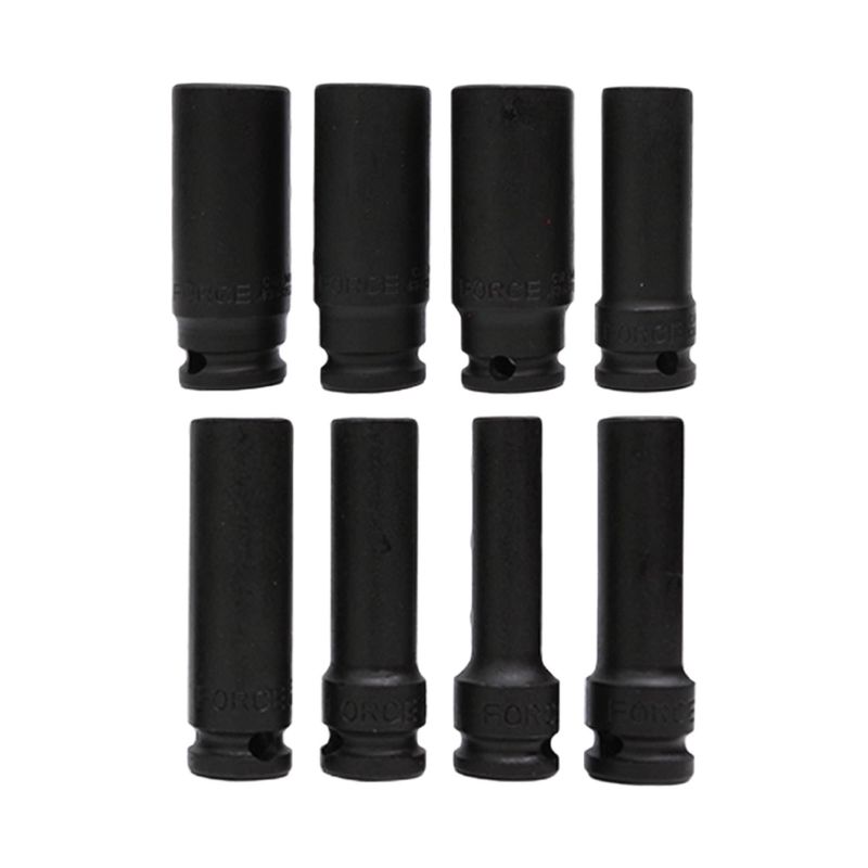 Juego de Copas de Impacto 8 Piezas Largos Cuadrante 3/8" 5/16"-3/4" en ...